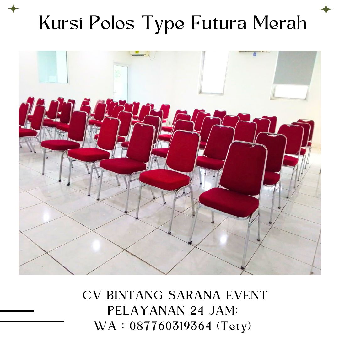 Sewa Kursi Polos Type Futura Merah Jakarta