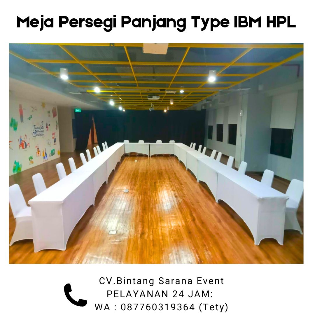 Tempat Sewa Meja Persegi Panjang Type IBM HPL Jakarta