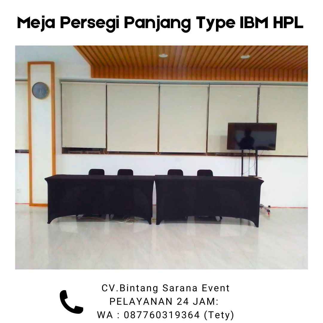 Tempat Sewa Meja Persegi Panjang Type IBM HPL Jakarta