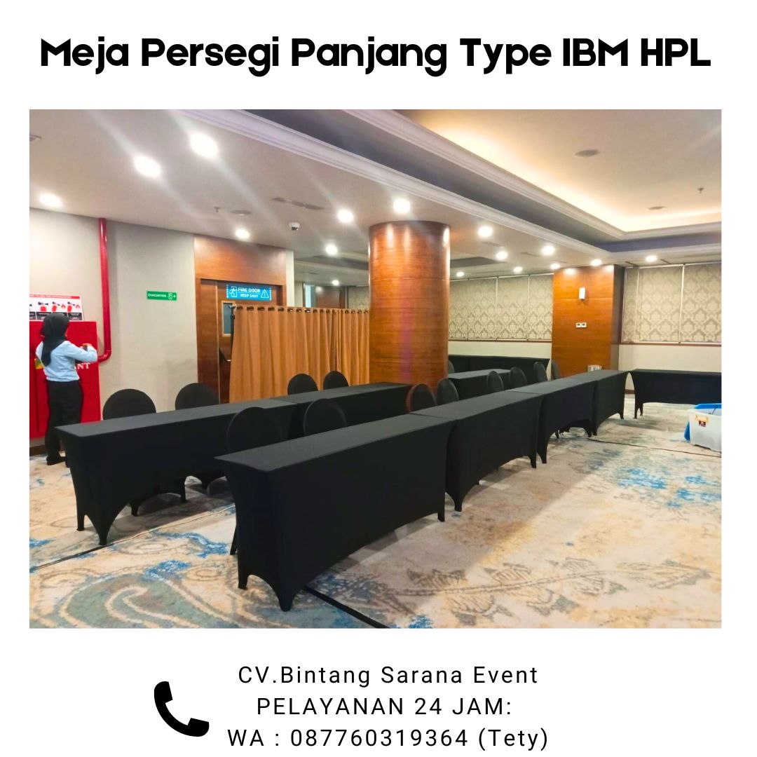 Tempat Sewa Meja Persegi Panjang Type IBM HPL Jakarta