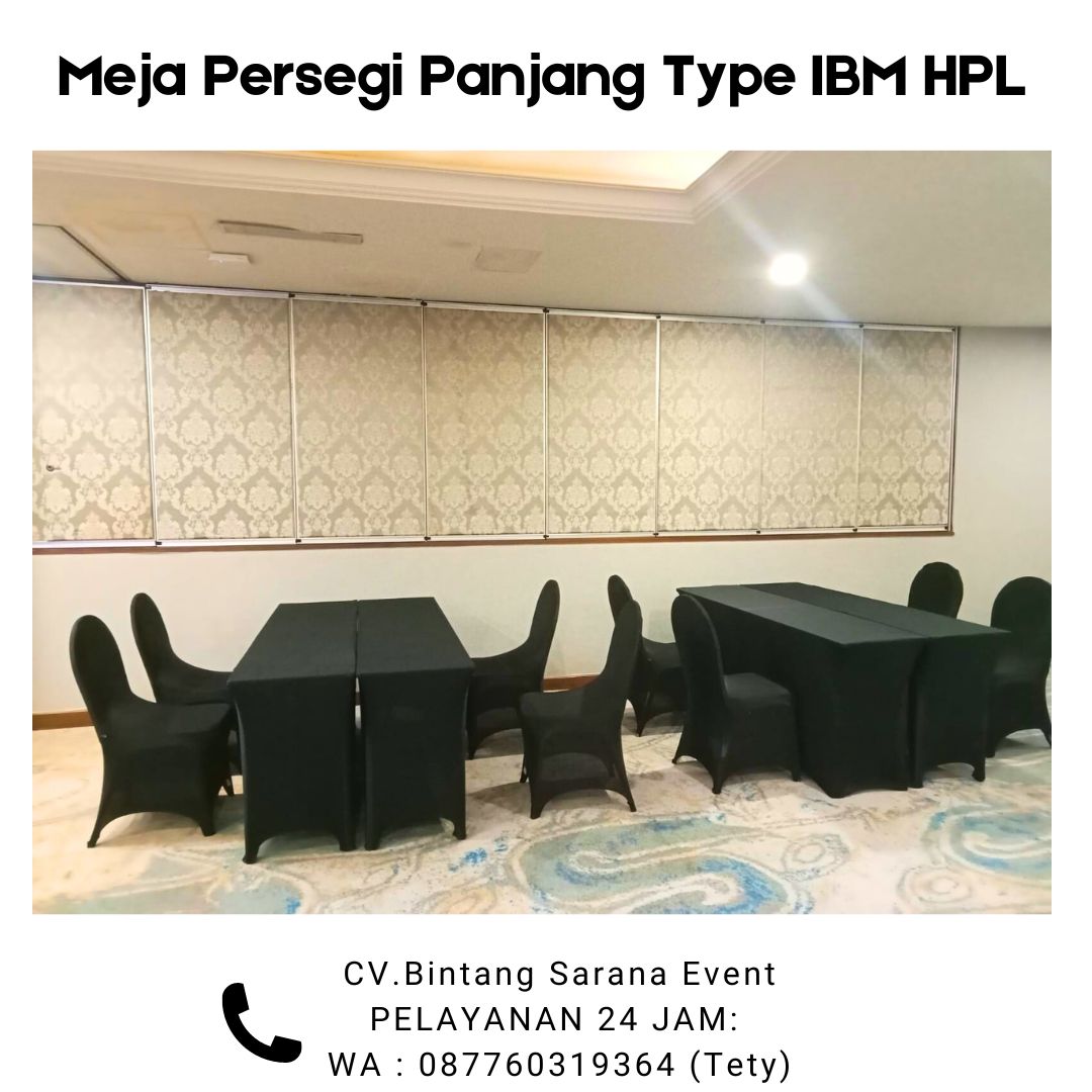 Tempat Sewa Meja Persegi Panjang Type IBM HPL Jakarta