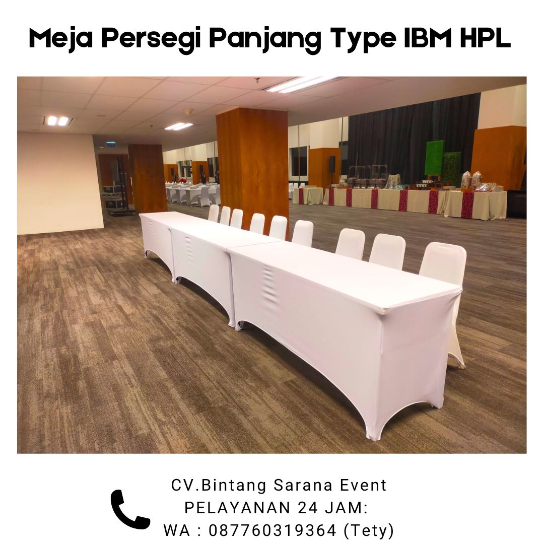 Tempat Sewa Meja Persegi Panjang Type IBM HPL Jakarta