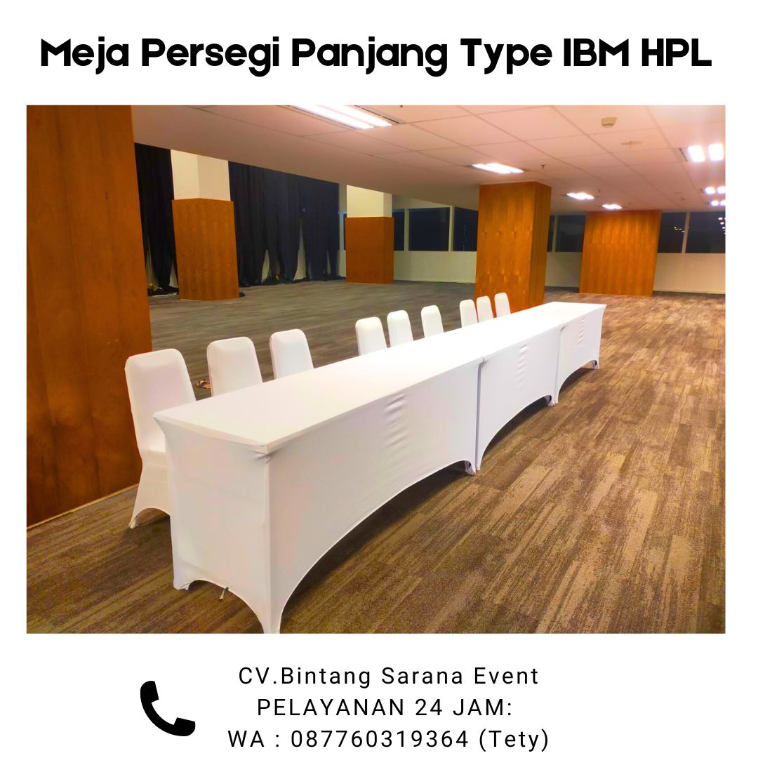 Tempat Sewa Meja Persegi Panjang Type IBM HPL Jakarta