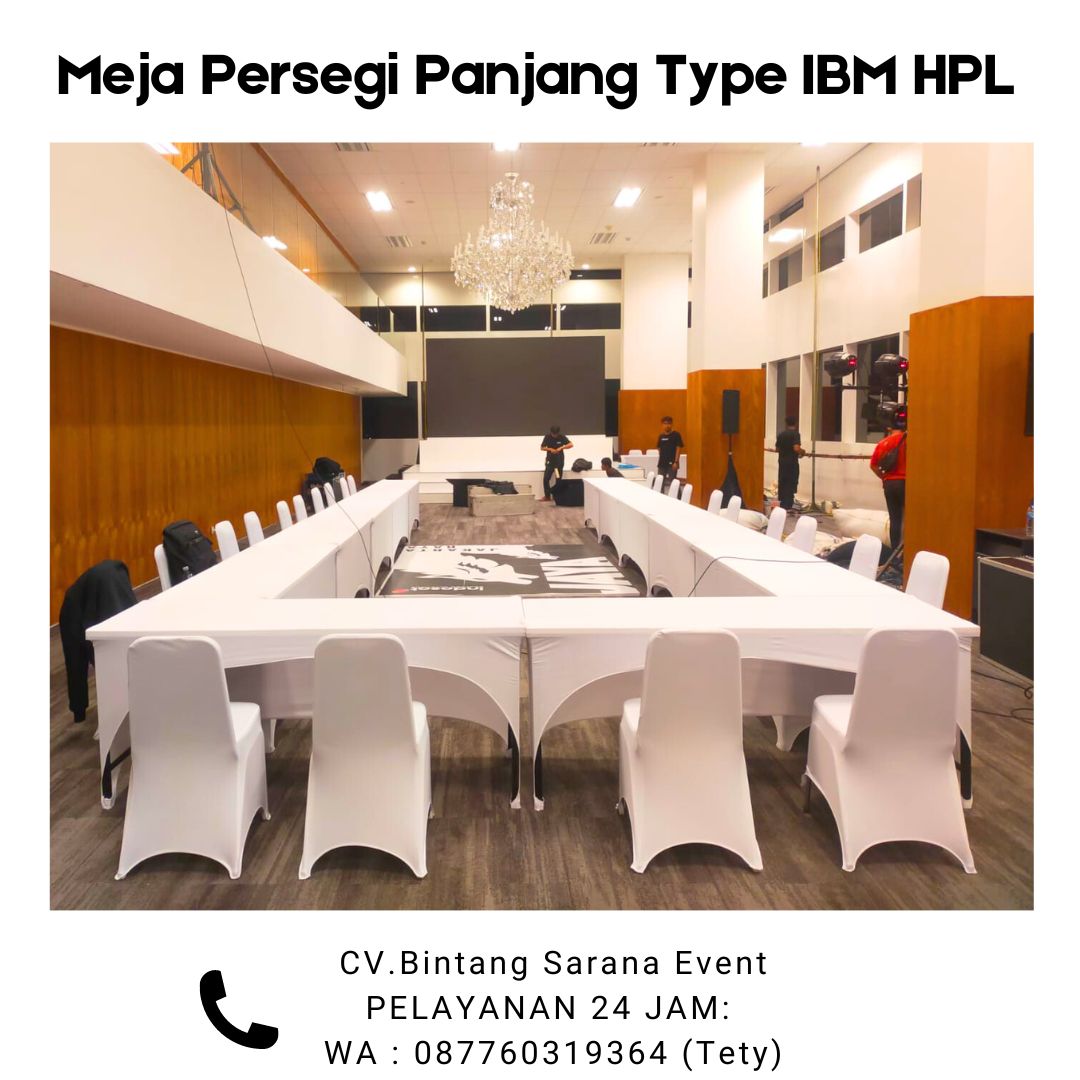 Tempat Sewa Meja Persegi Panjang Type IBM HPL Jakarta