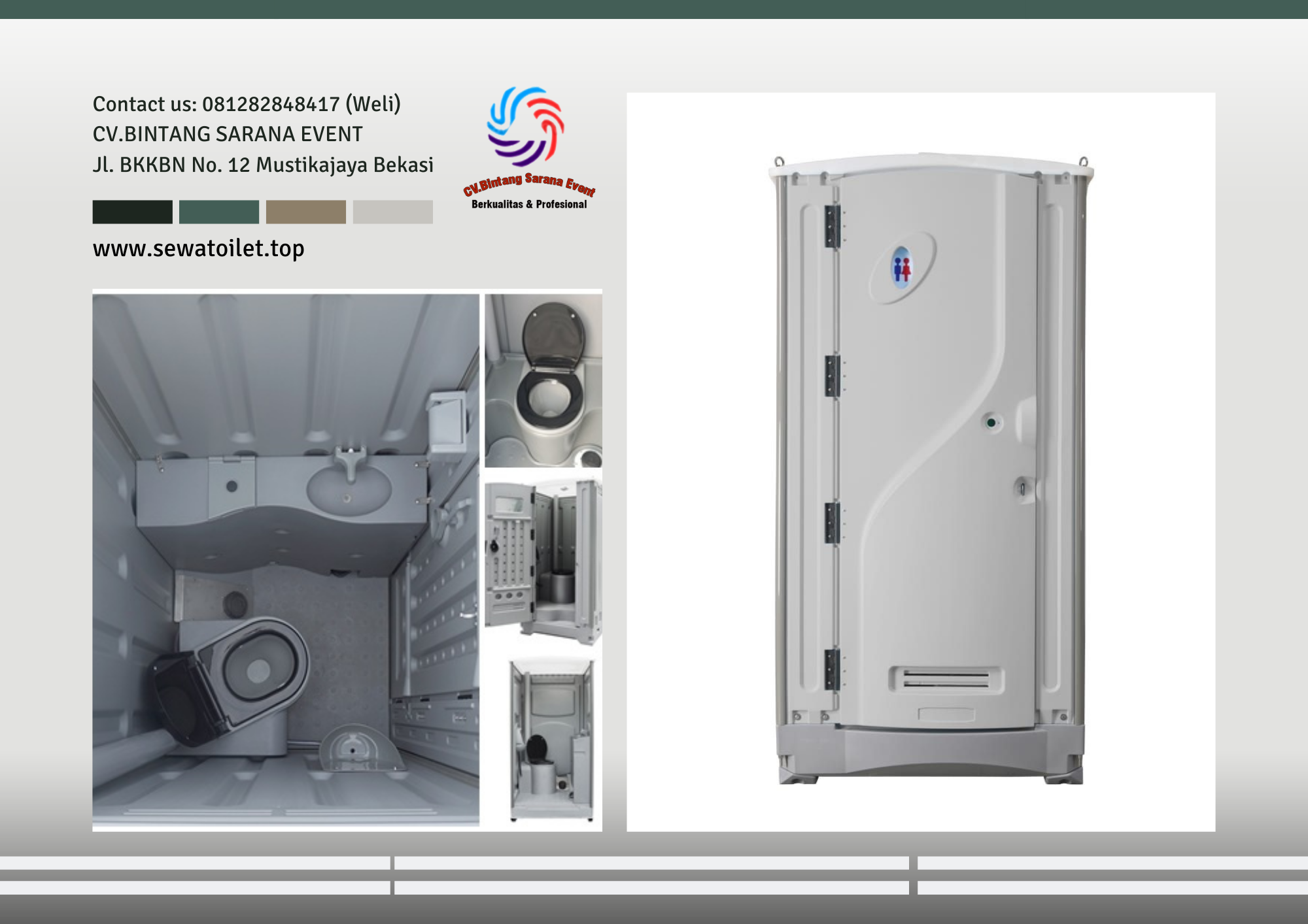 Rental Portable Toilet Closet Duduk Single Cabin Area Jakarta