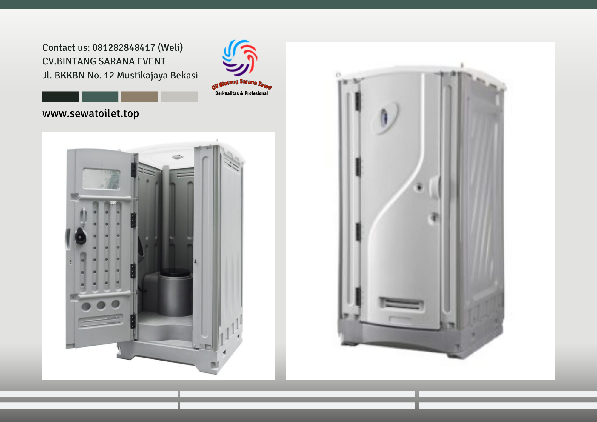 Rental Portable Toilet Closet Duduk Single Cabin Area Jakarta