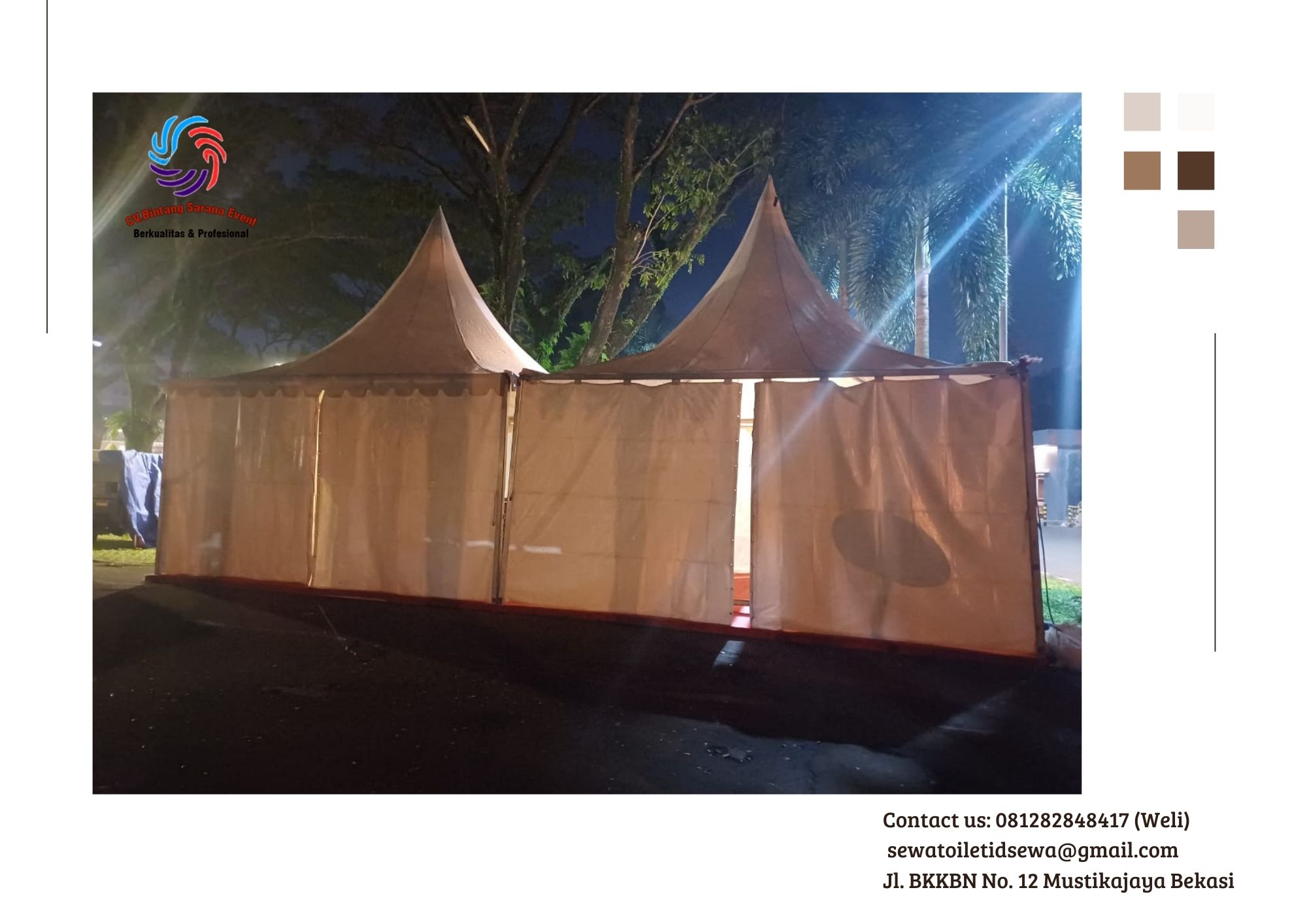 Sewa Tenda Bazar Sarnafil Atap Kerucut Di Jakarta