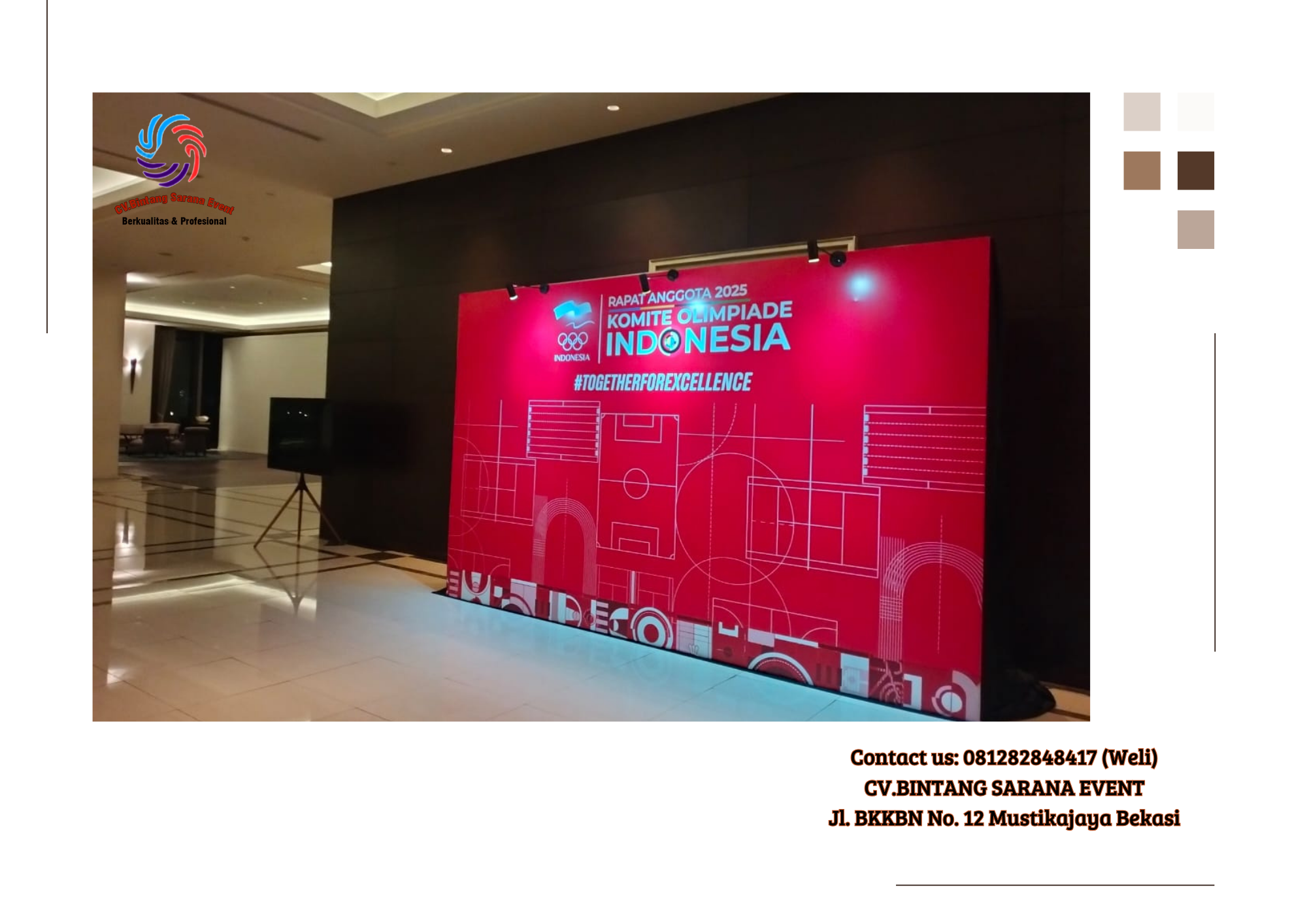 Sewa Backdrop Kotak Dan Gate Lengkung di Jakarta