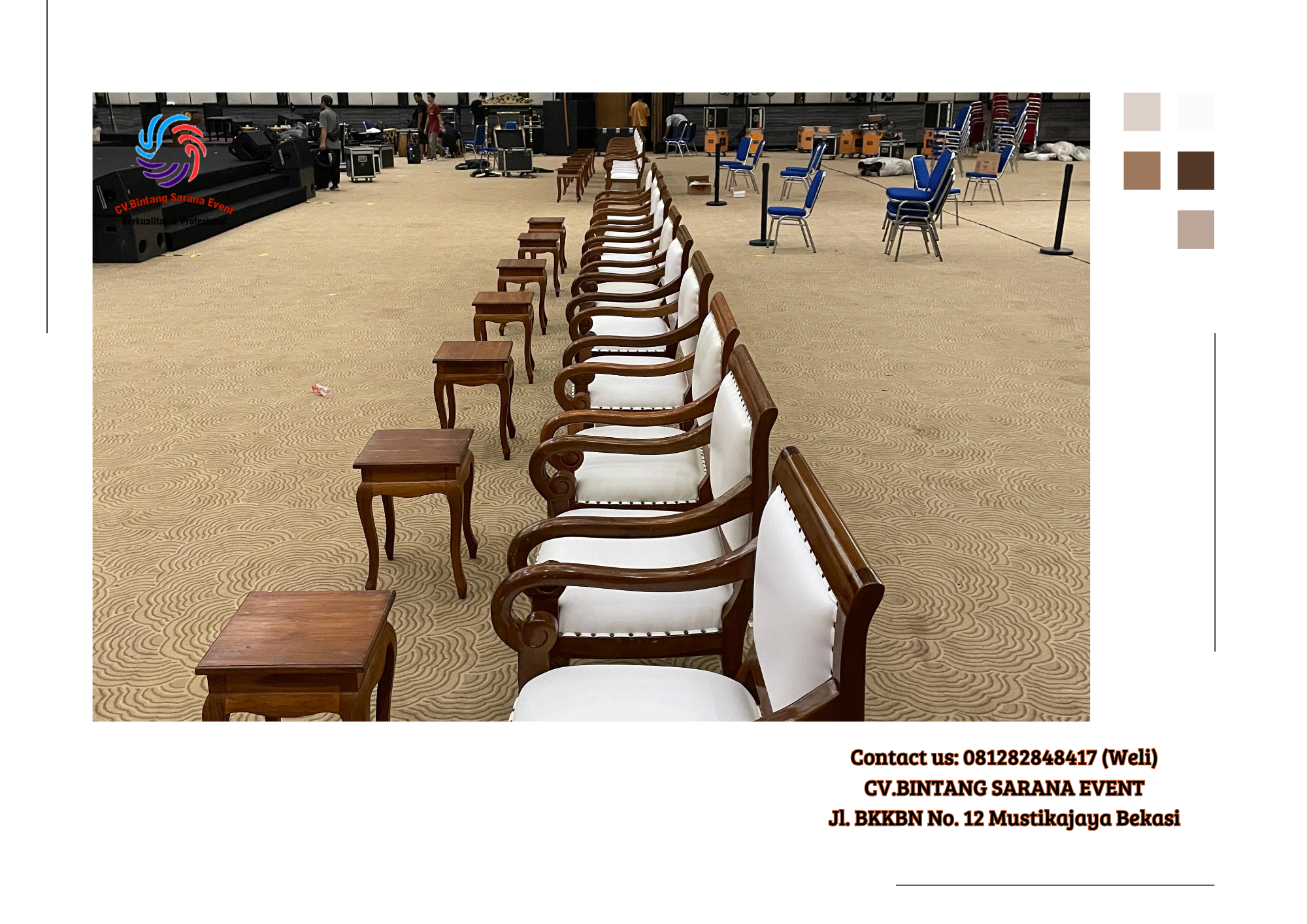 Rental Arm Chairs Kursi Kayu VIP Jakarta
