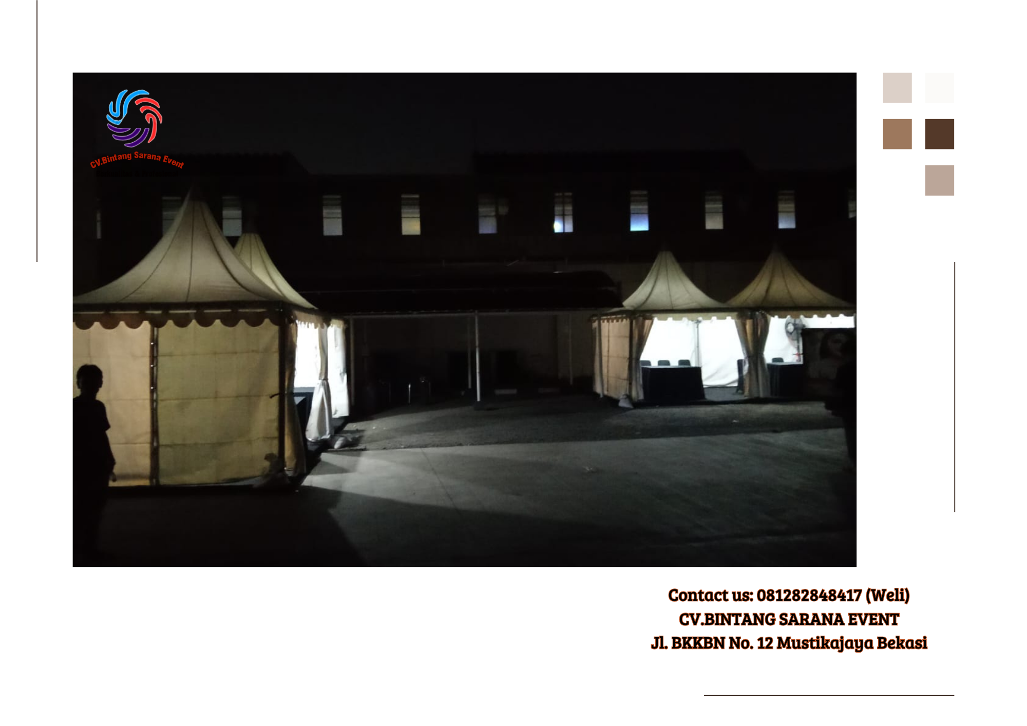 Rental Tenda Kerucut Atap Dan Dinding Putih Jakarta
