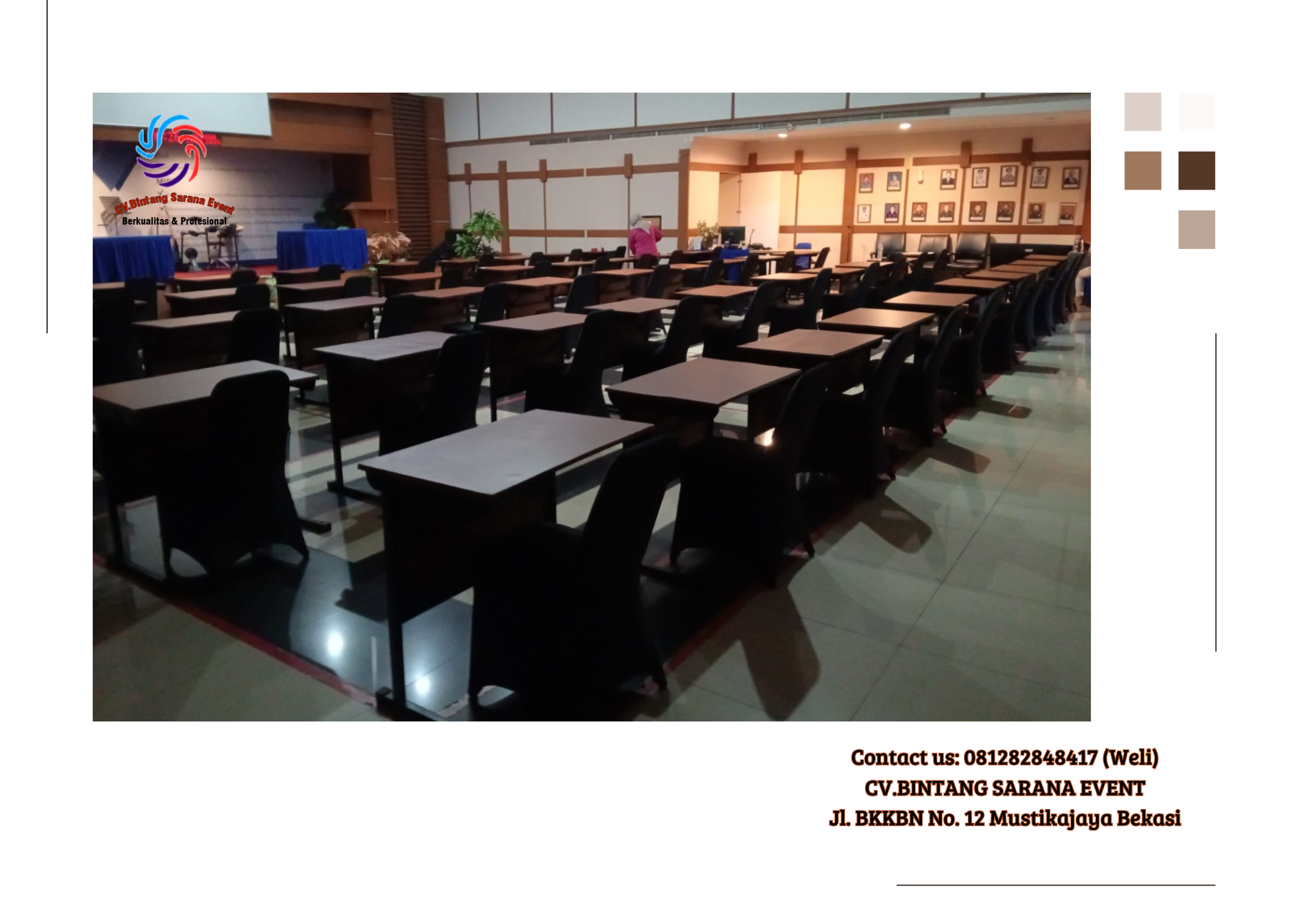 Rental Meja Kelas Atau Meja Test Single HPL Jakarta